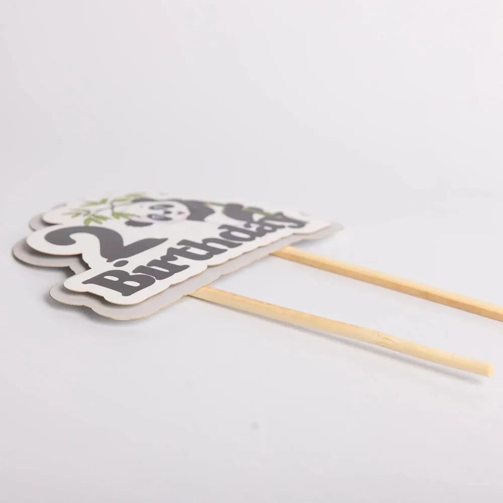 Personalized Panda Age Cake Topper | Custom Birthday Cake Topper