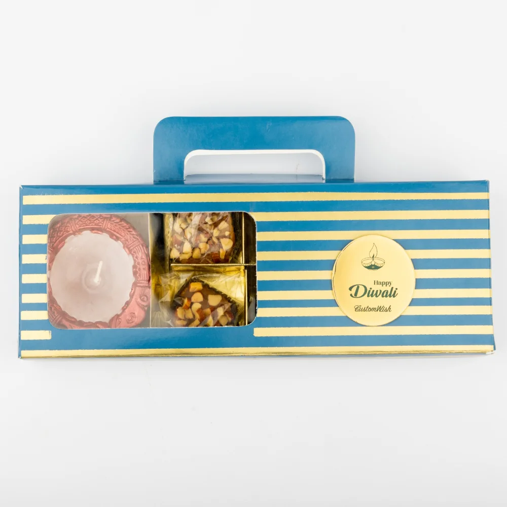 Dry Fruit Delicacy & Diya Box | Premium Festive Gift